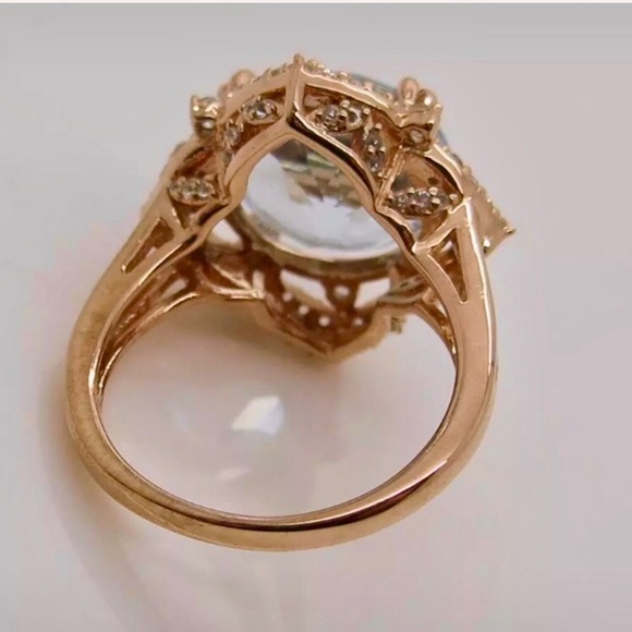 JWBR | Jewelry | Exquisite Swiss Blue Topazwhite Sapphire Ring | Poshmark